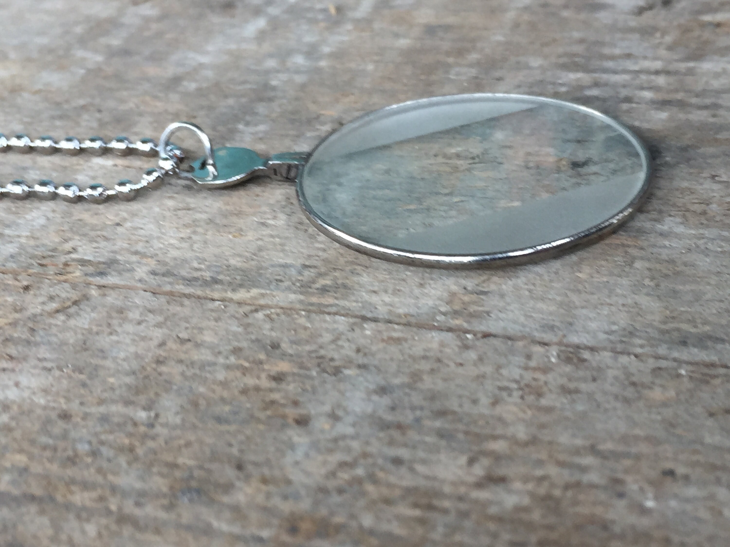 Charms on Chain Vintage Monocle Optical Lens No. 1.87 on Base Metal ...
