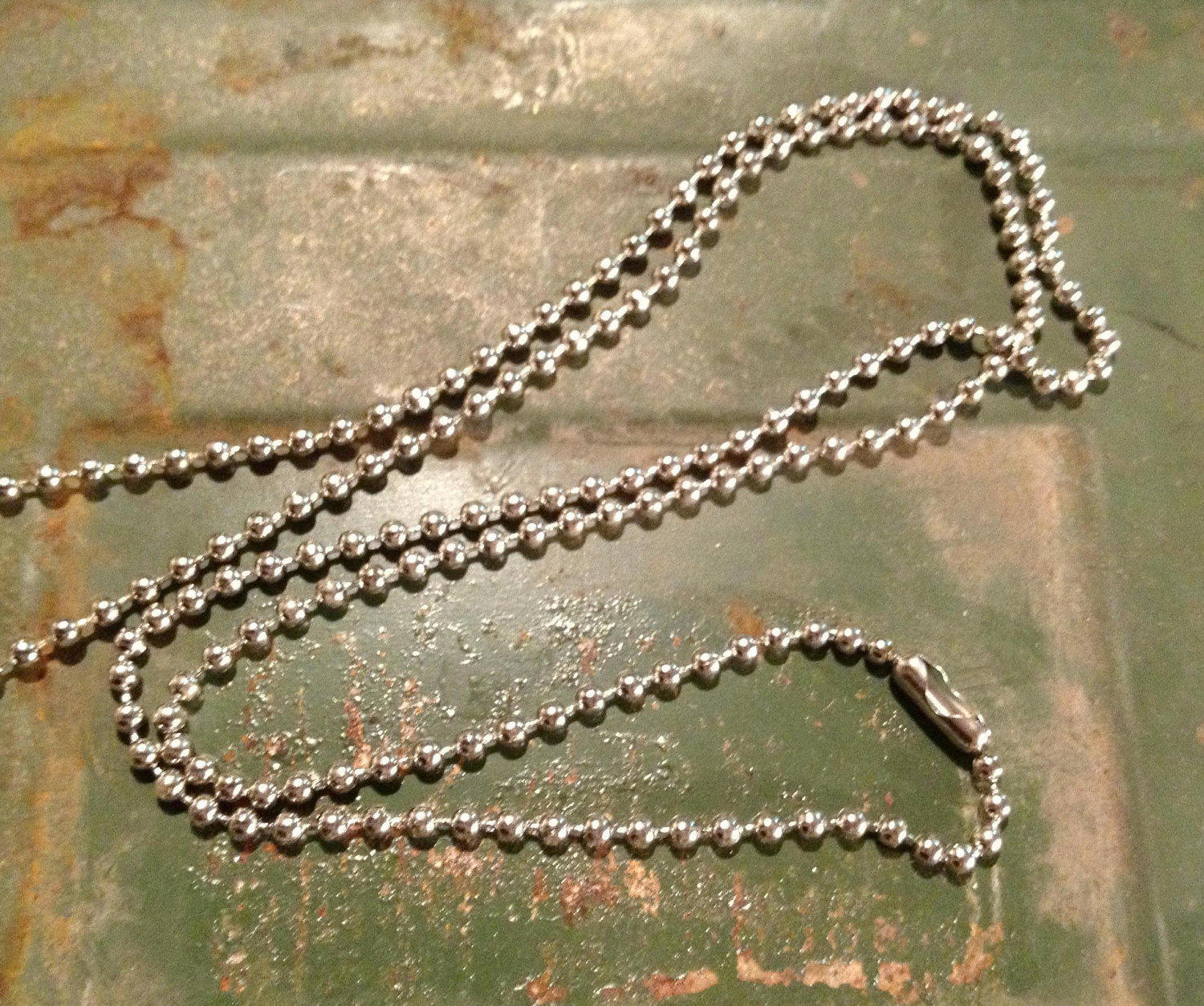 Charms on Chain, Vintage Silver Toned Whistle on Base Metal Ball Chain ...