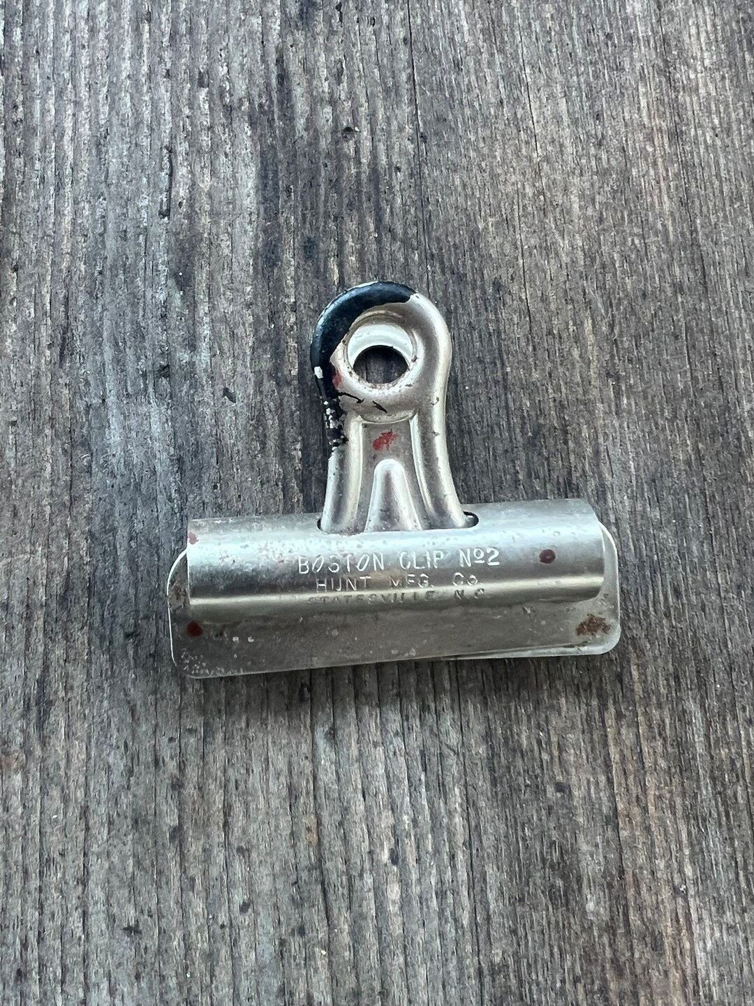 Vintage Industrial Bulldog Boston Hunt Mfg Co Office Clip, Rust and ...