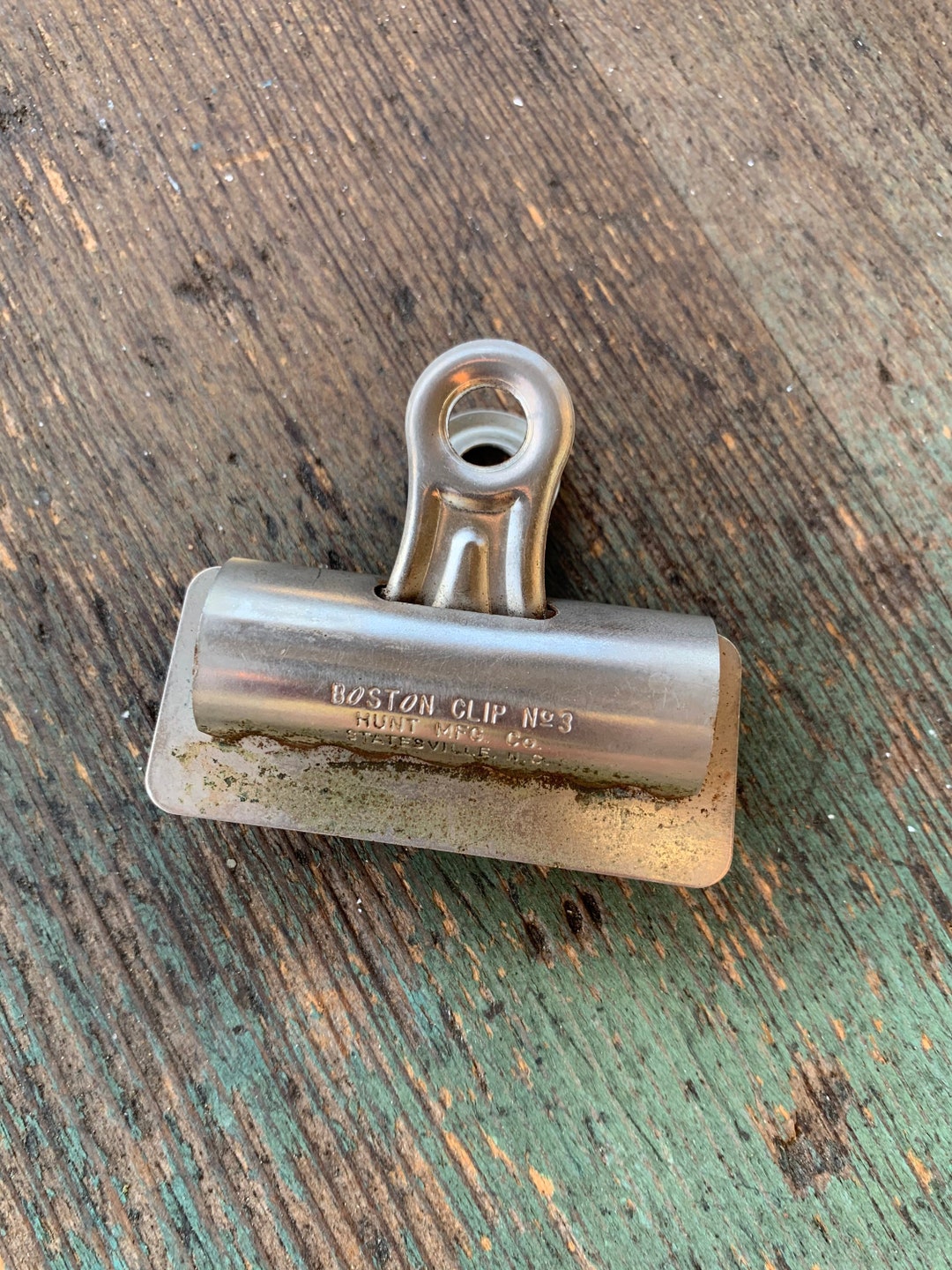 Vintage Industrial Large Bulldog Office Clip, Boston Clip #3 Rust and ...