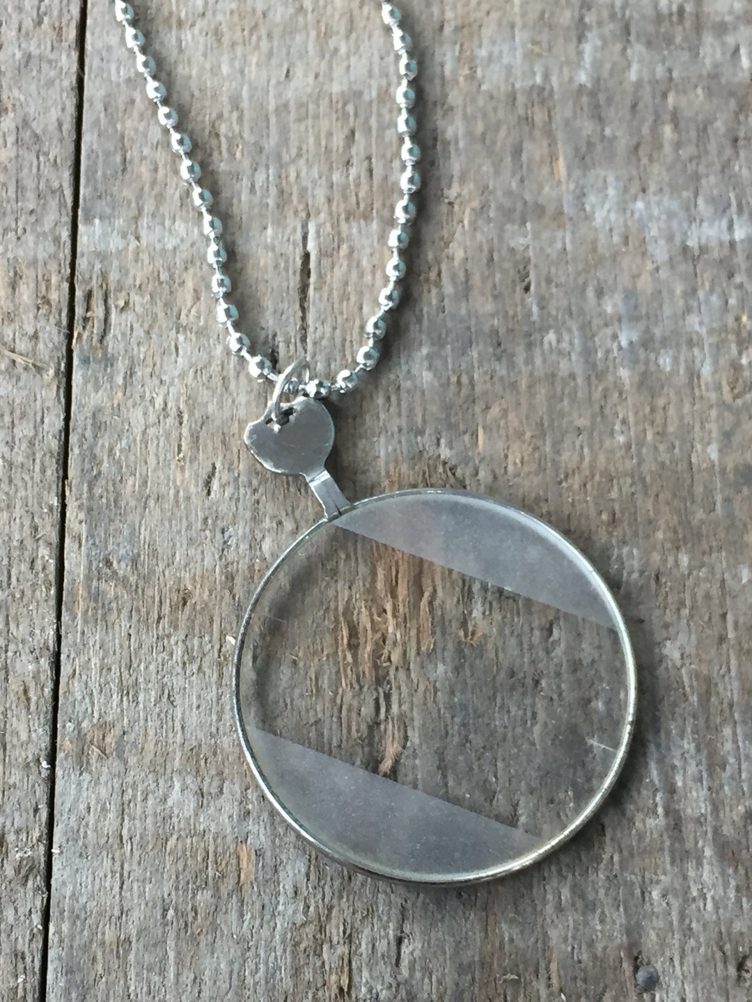 Charms on Chain Vintage Monocle Optical Lens No. 2 on Base Metal Ball ...