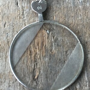 Charms on Chain Vintage Monocle Optical Lens No. 2 on Base Metal Ball ...
