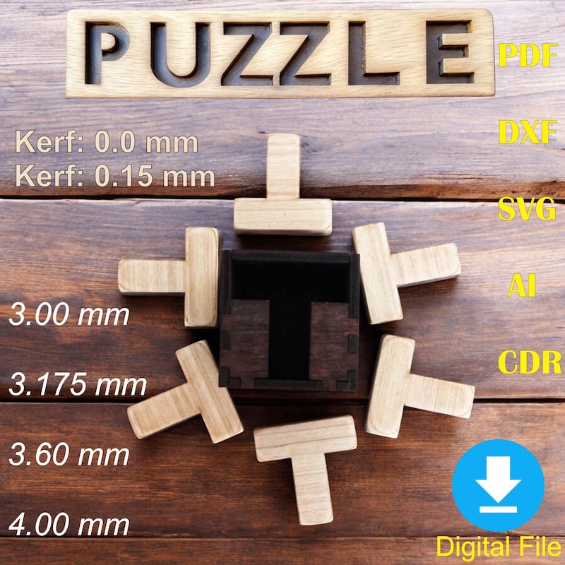 Six Wooden Puzzle Box - Etsy