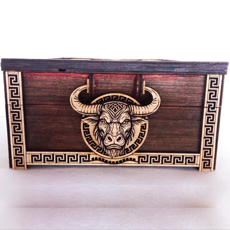Minotaur Decorative Box Laser Cut File, Greek Mythology SVG Design ...