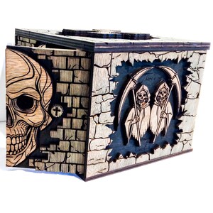 Gothic Macabre Skull Cross Locking Box - Digital Laser Cut - Etsy