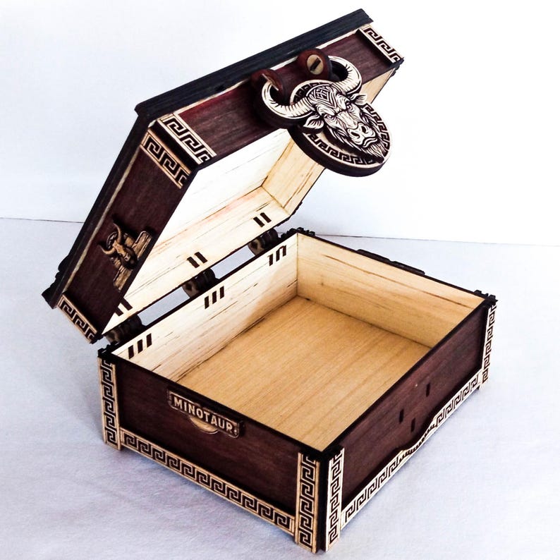 Minotaur Decorative Box Laser Cut File, Greek Mythology SVG Design ...