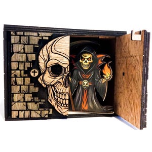 Gothic Macabre Skull Cross Locking Box - Digital Laser Cut - Etsy