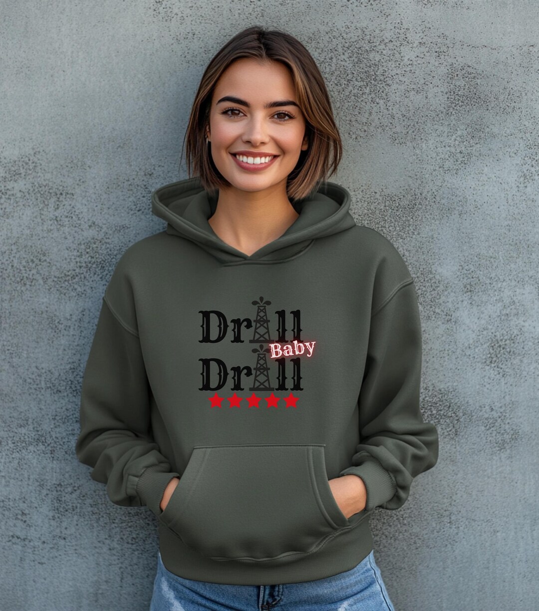 Drill Baby Drill Hoodie Oilfield Gift Trump 2025 Drilling Rig Worker ...