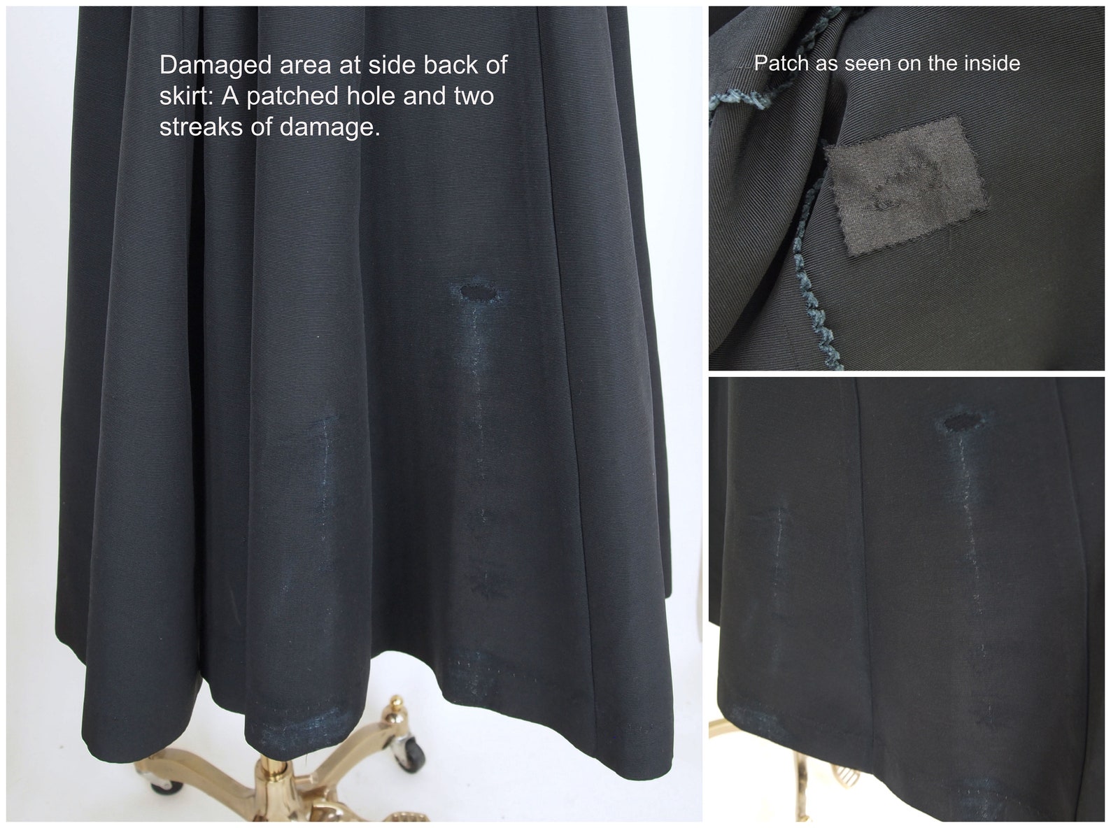 50s Black Faille Dress With Rhinestones Flaring Clutch Coat - Etsy