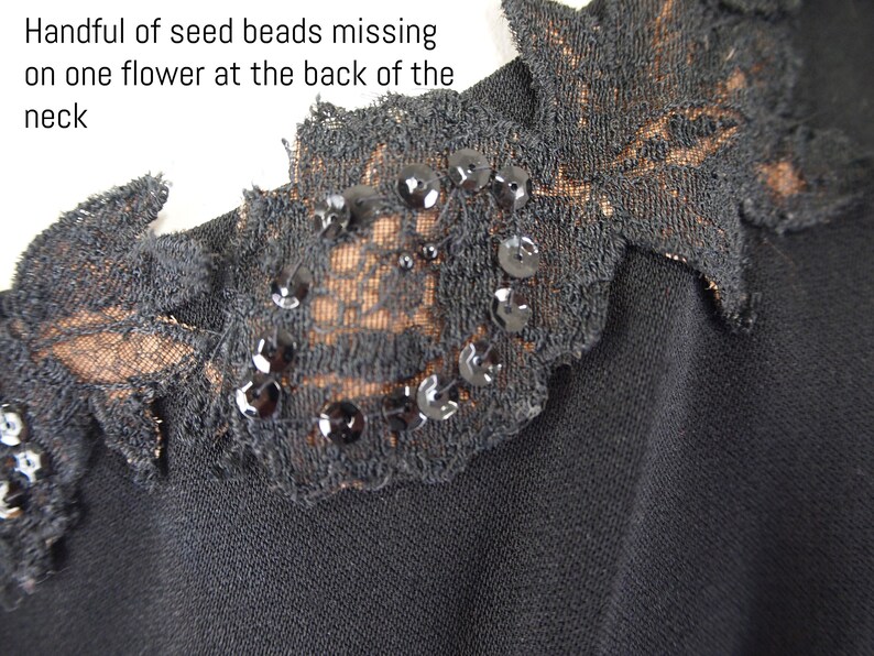 1950s Peggy Hunt Black Rayon Sheath Cocktail Dress With Beaded Lace ...