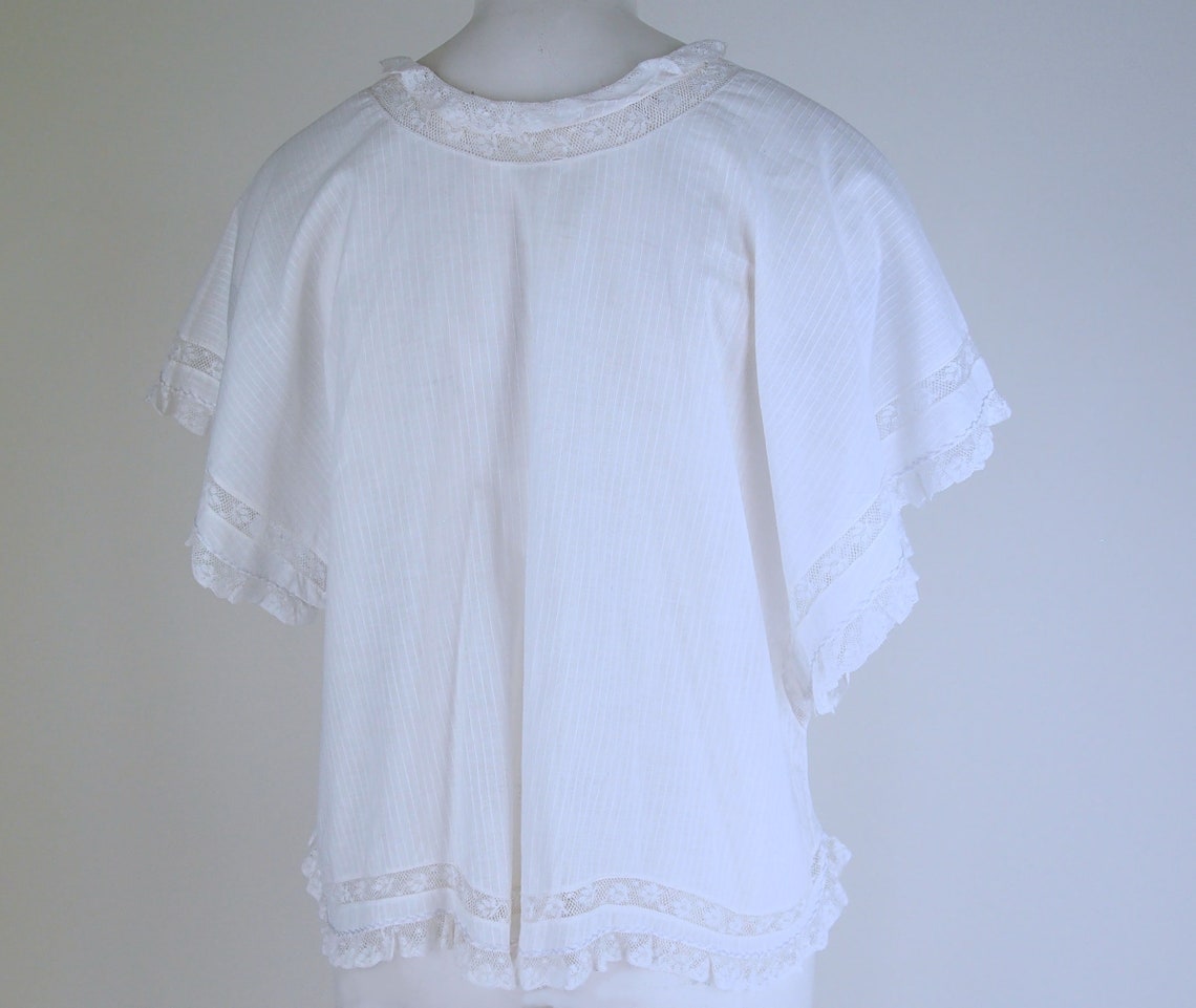 Edwardian White Cotton Dimity Bed Jacket Combing Jacket With | Etsy