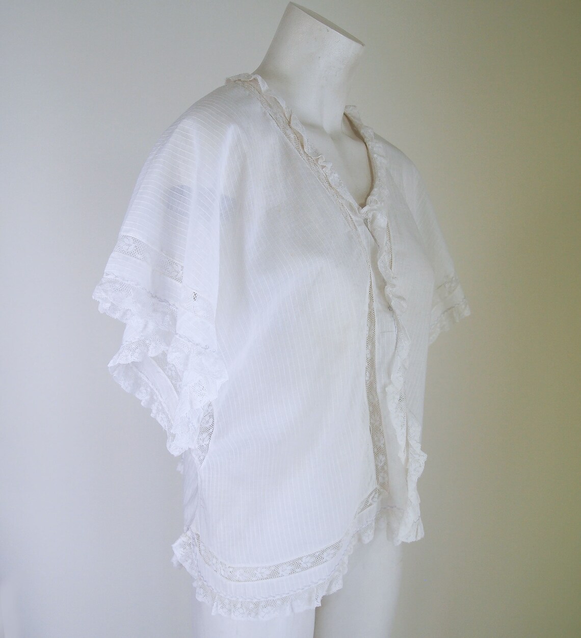 Edwardian White Cotton Dimity Bed Jacket Combing Jacket With | Etsy