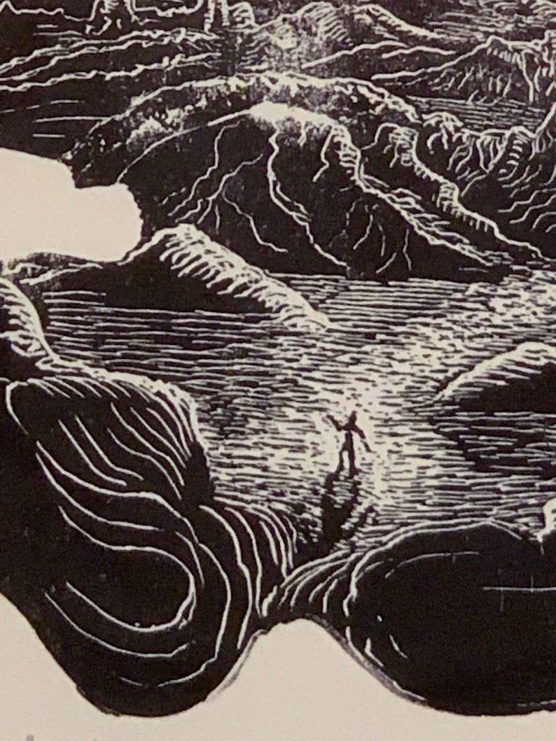 Original Woodcut Print Art SET 2 Wood Engravings Prints | Etsy