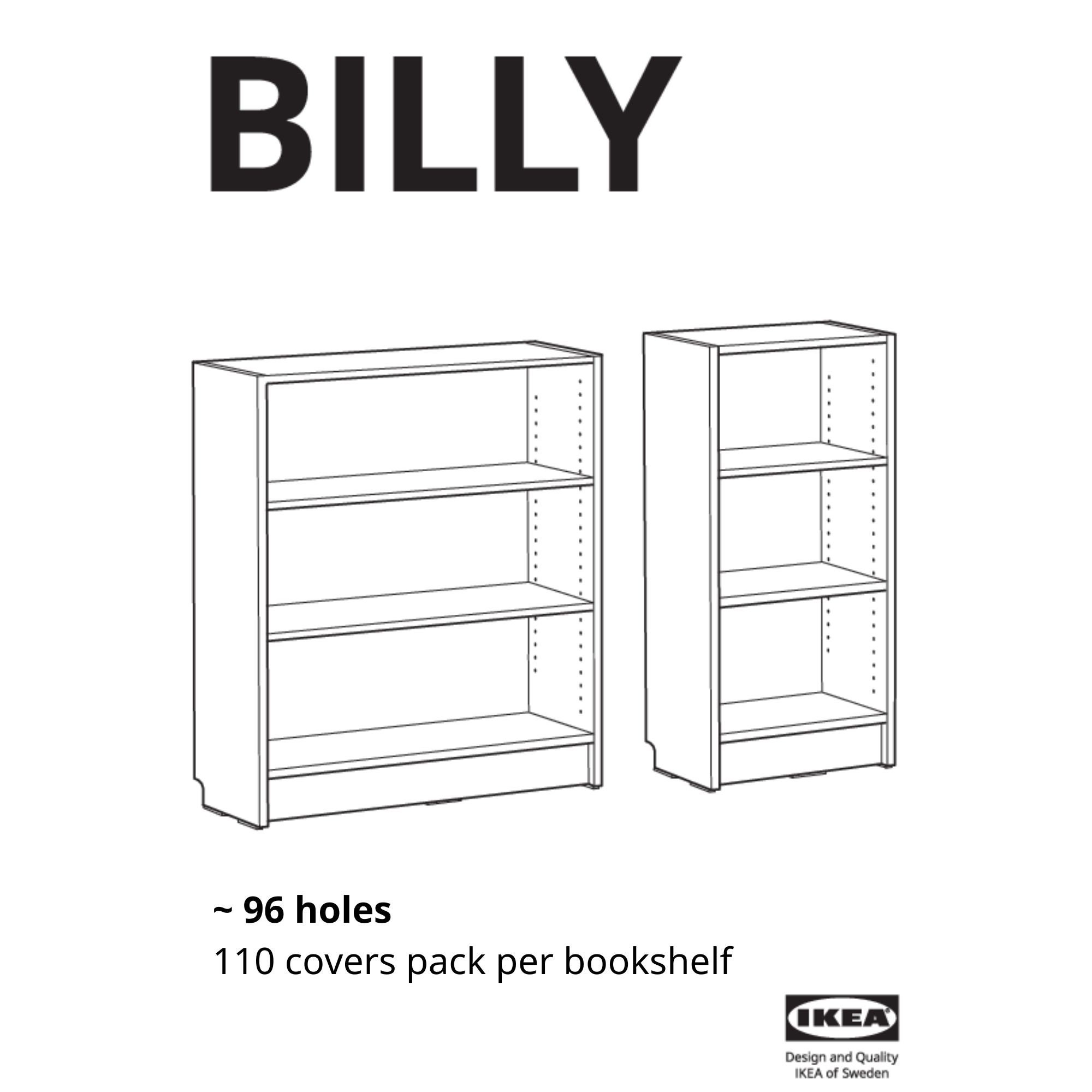 Billy bookcase hole size store