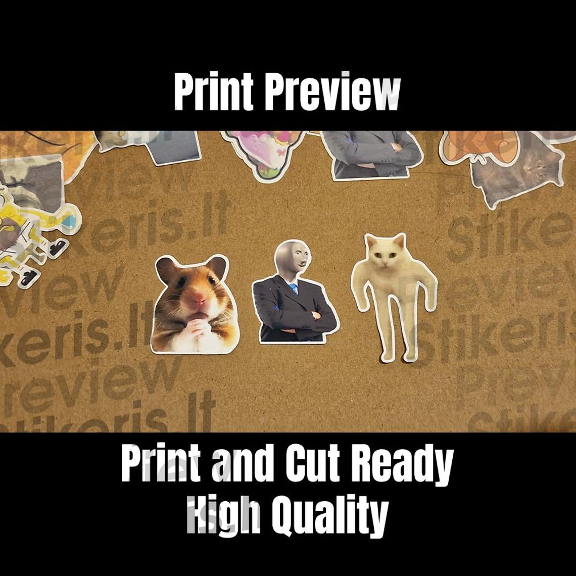 Dank Meme PNG Stickers: Print & Cut, 20 Unique Designs (digital ...