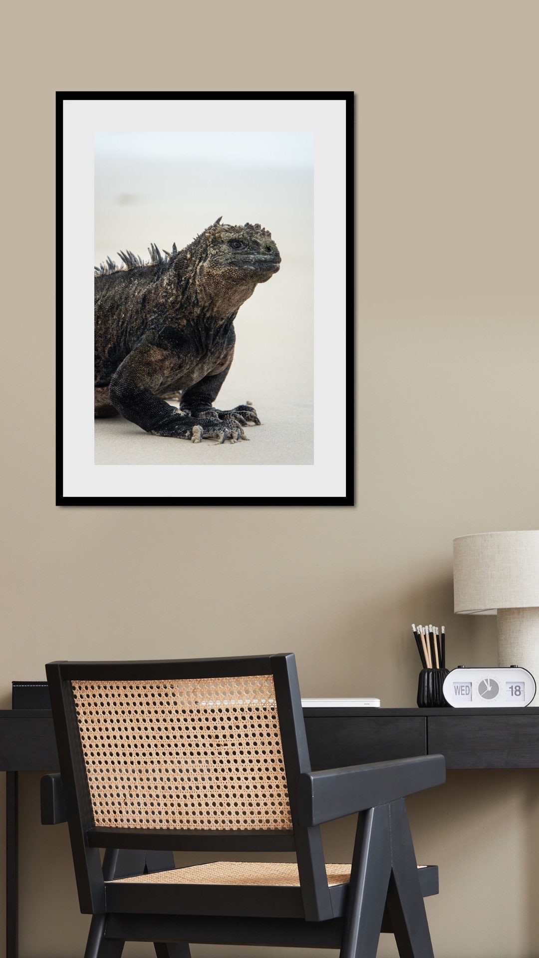 Galapagos Marine Iguana Poster, Reptile Poster, Home Decor Art, Iguana ...