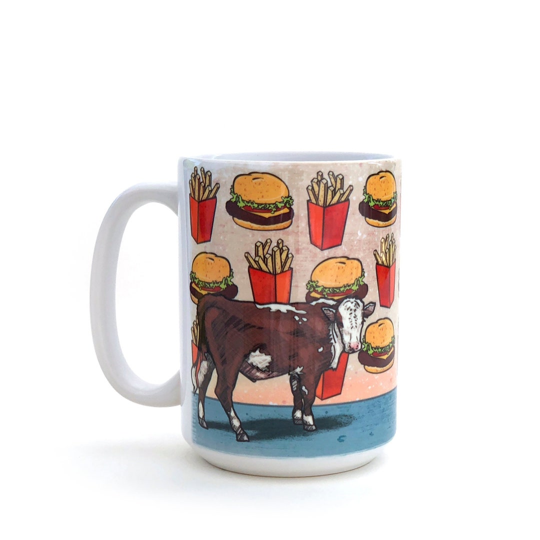 Funny Cow Ceramic Coffee Mug - Etsy