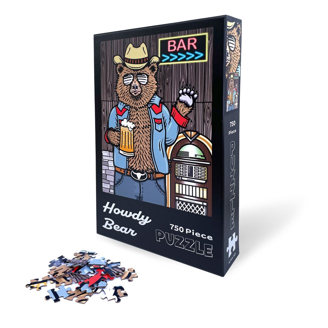 Howdy Bear Puzzle – 750 Piece Cowboy Bear Jigsaw With Bonus Poster ...