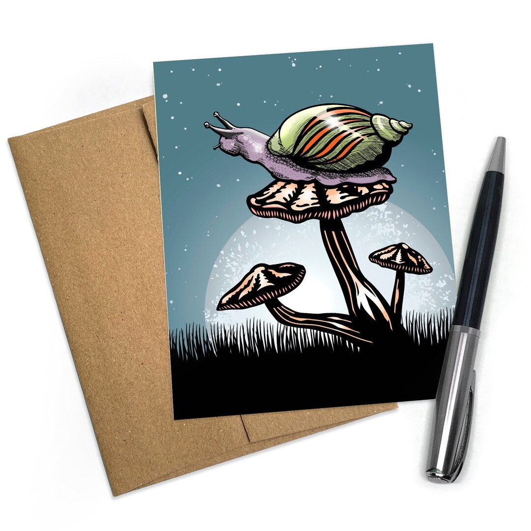 Snail Greeting Card - Etsy