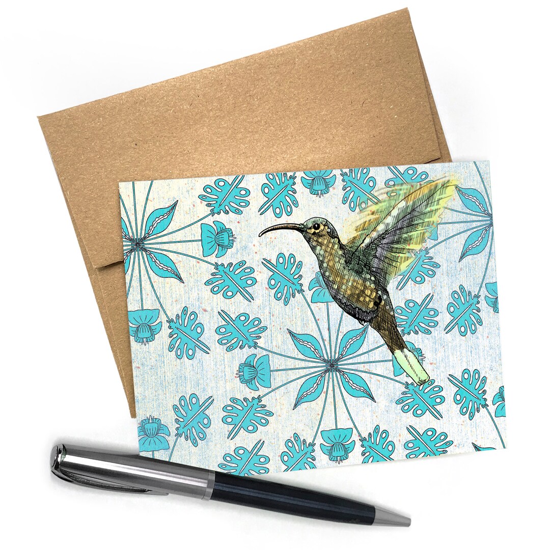 Hummingbird Greeting Card - Etsy