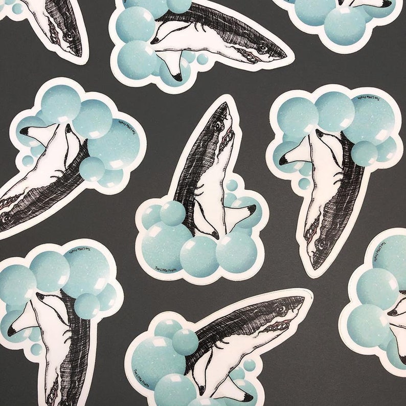 Great White Shark Funny Laptop Sticker - Etsy