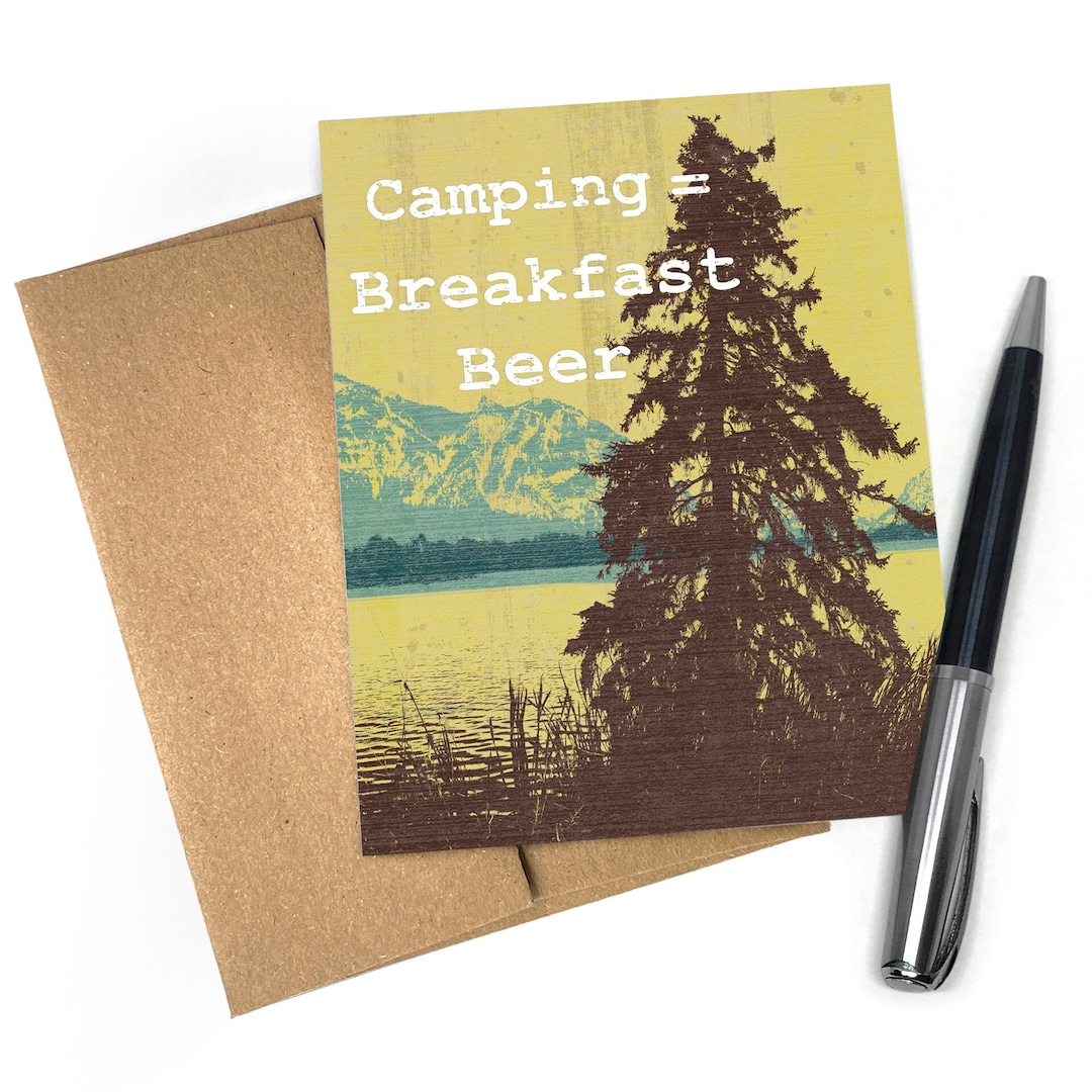 Camping Blank Greeting Card - Etsy