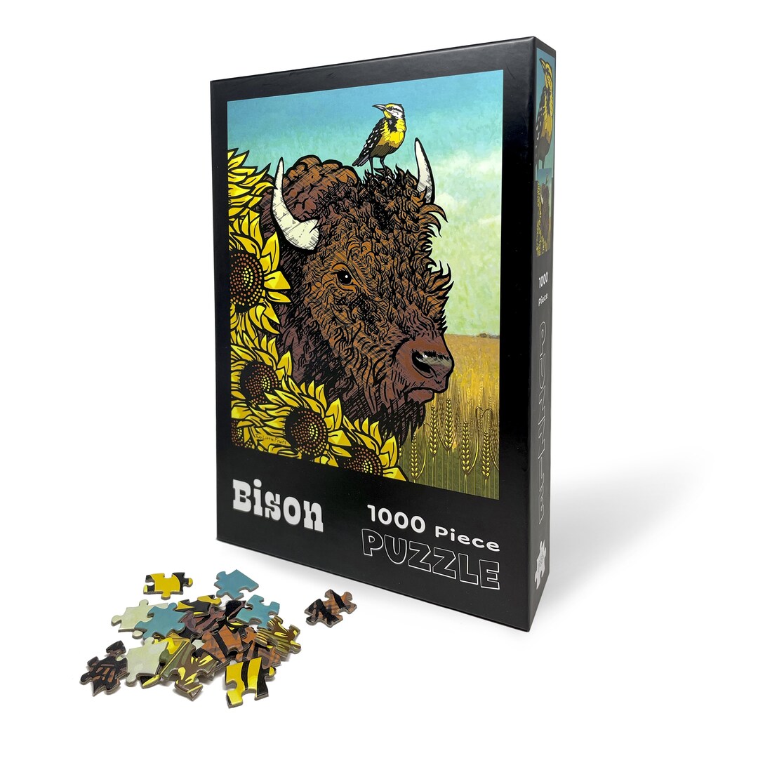 Bison 1000 Piece Jigsaw Puzzle - Etsy