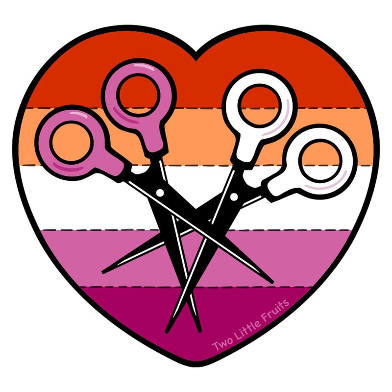 Scissors Lesbian Art Etsy