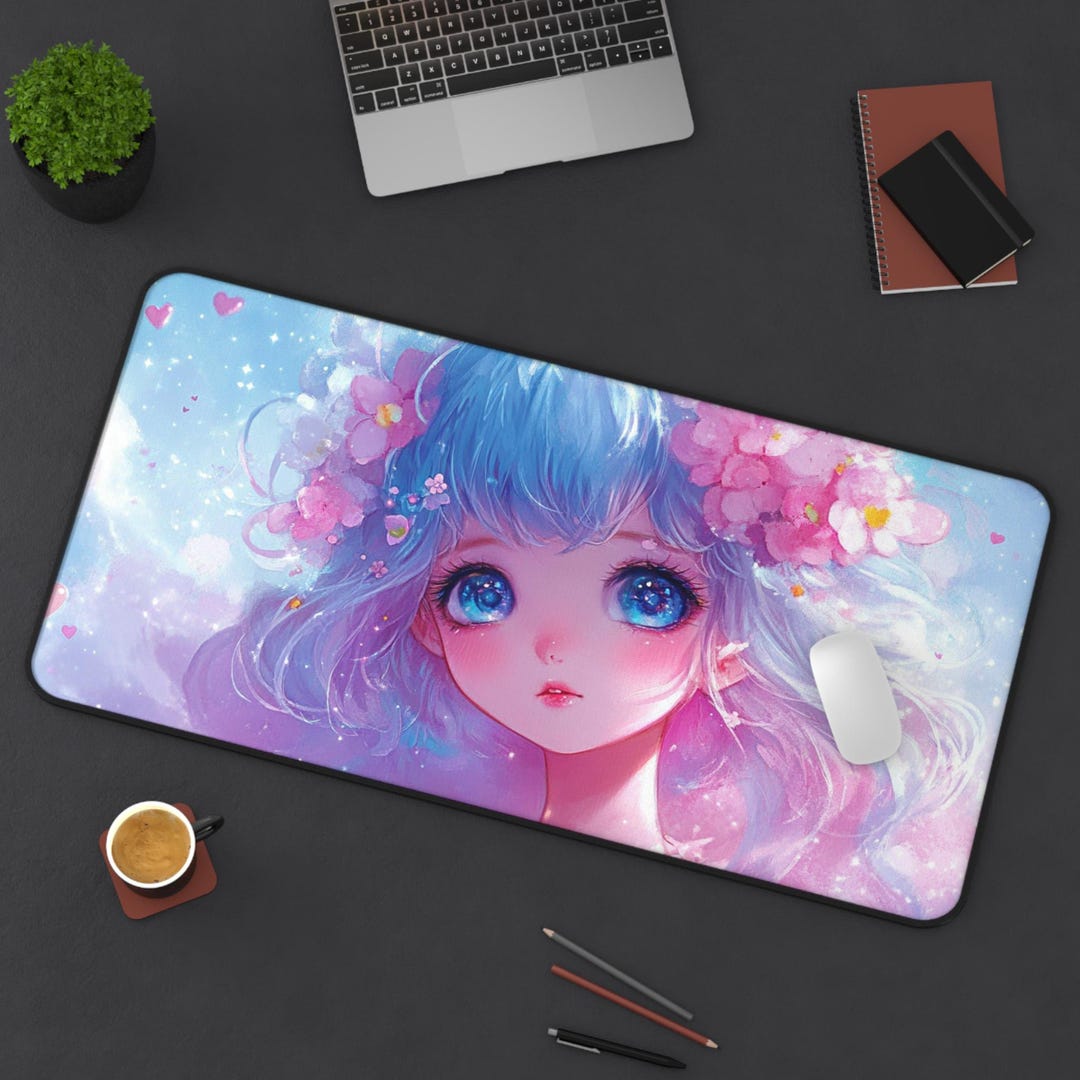 Cute Chibi Girl - Large Mouse Pad, Desk Mat - Kawaii Series #10 - Etsy