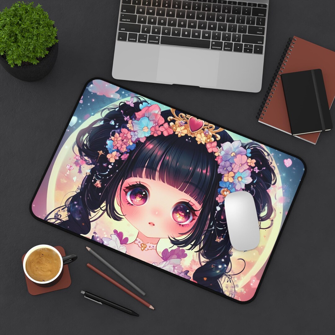 Cute Chibi Girl - Large Mouse Pad, Desk Mat - Kawaii Series #16 - Etsy