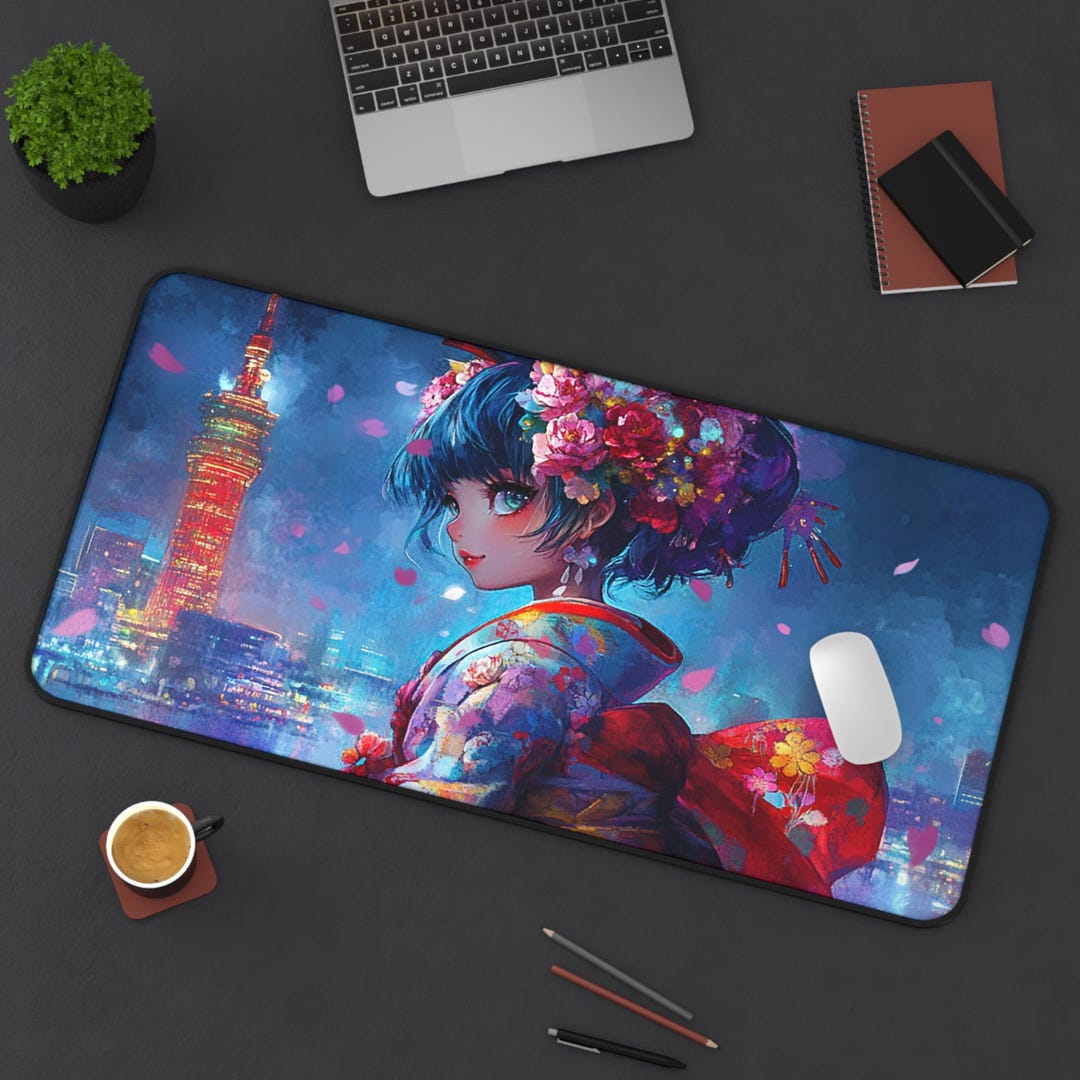 Cute Chibi Girl - Large Mouse Pad, Desk Mat - Kawaii Series #12 - Etsy