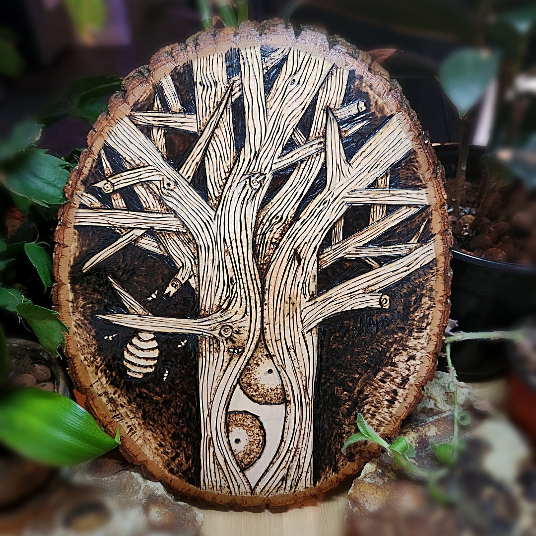 Eerie Tree Pyrography Elder Oak - Etsy