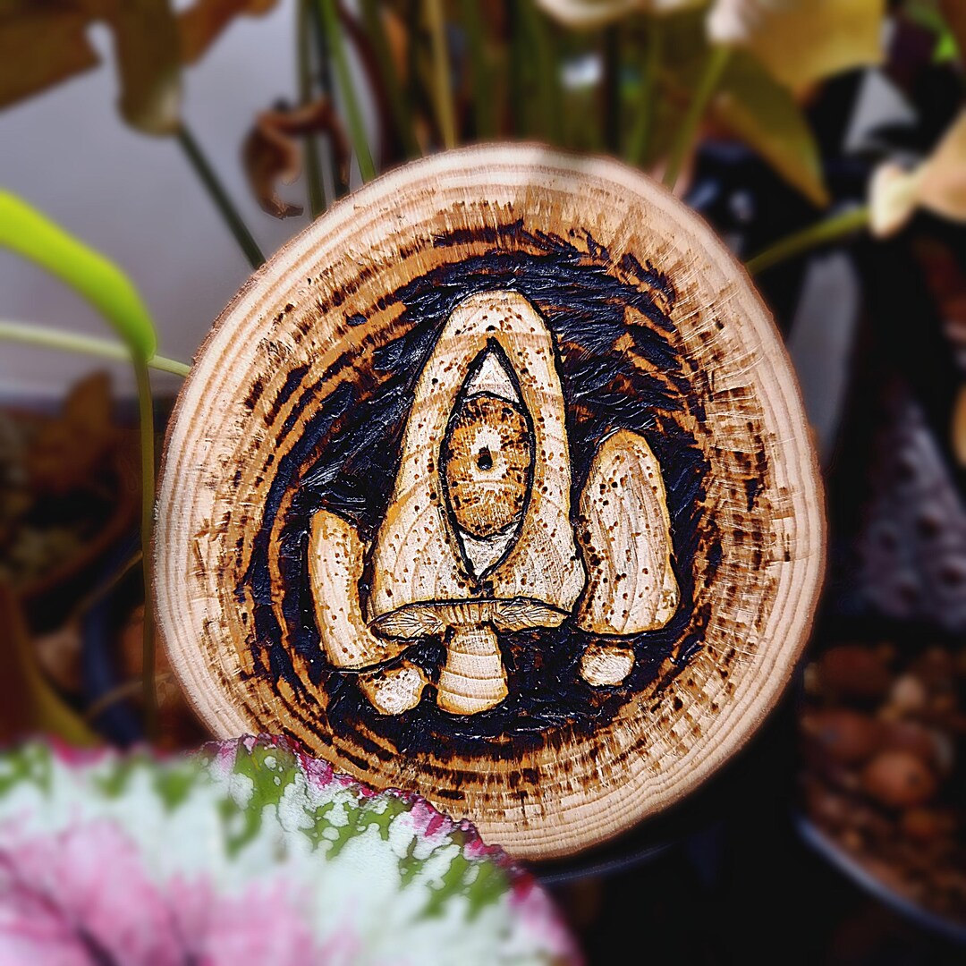 Mini Mushroom Monsters Pyrography - Collection 3 Morel-ly Wrong - Etsy