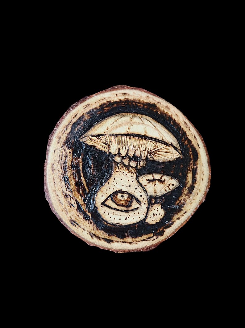 Mini Mushroom Monsters Spooky Pyrography Collection 5 - Etsy