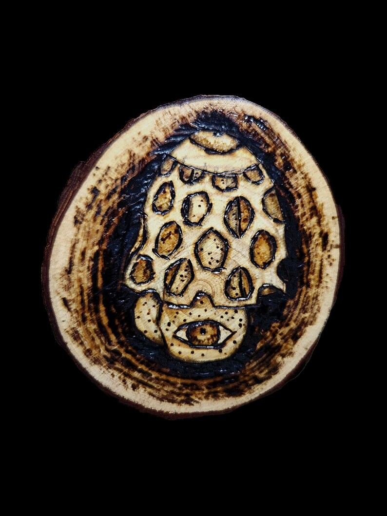 Mini Mushroom Monsters Spooky Pyrography Collection 4 - Etsy