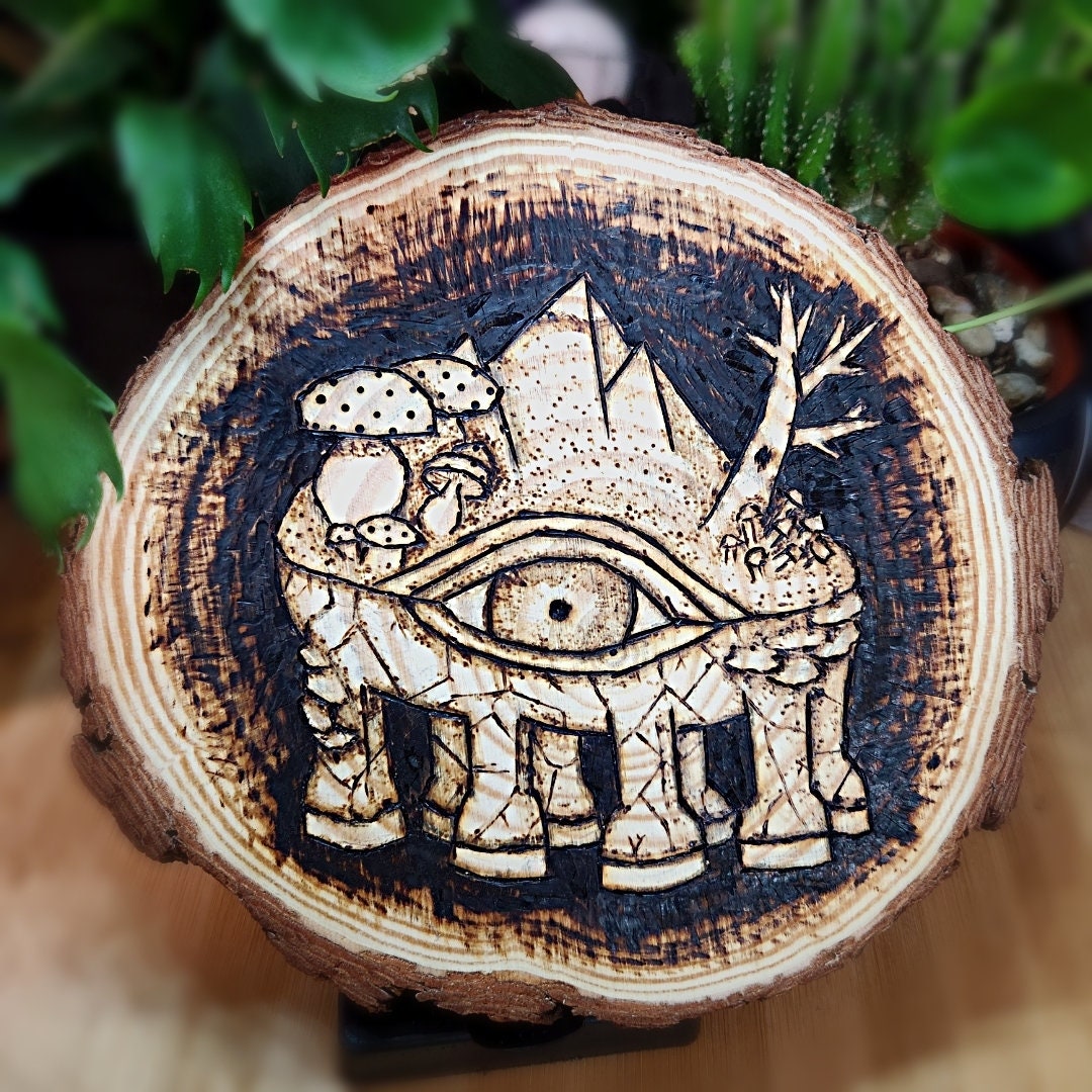 Rock Creature Pyrography Mountain Man - Etsy