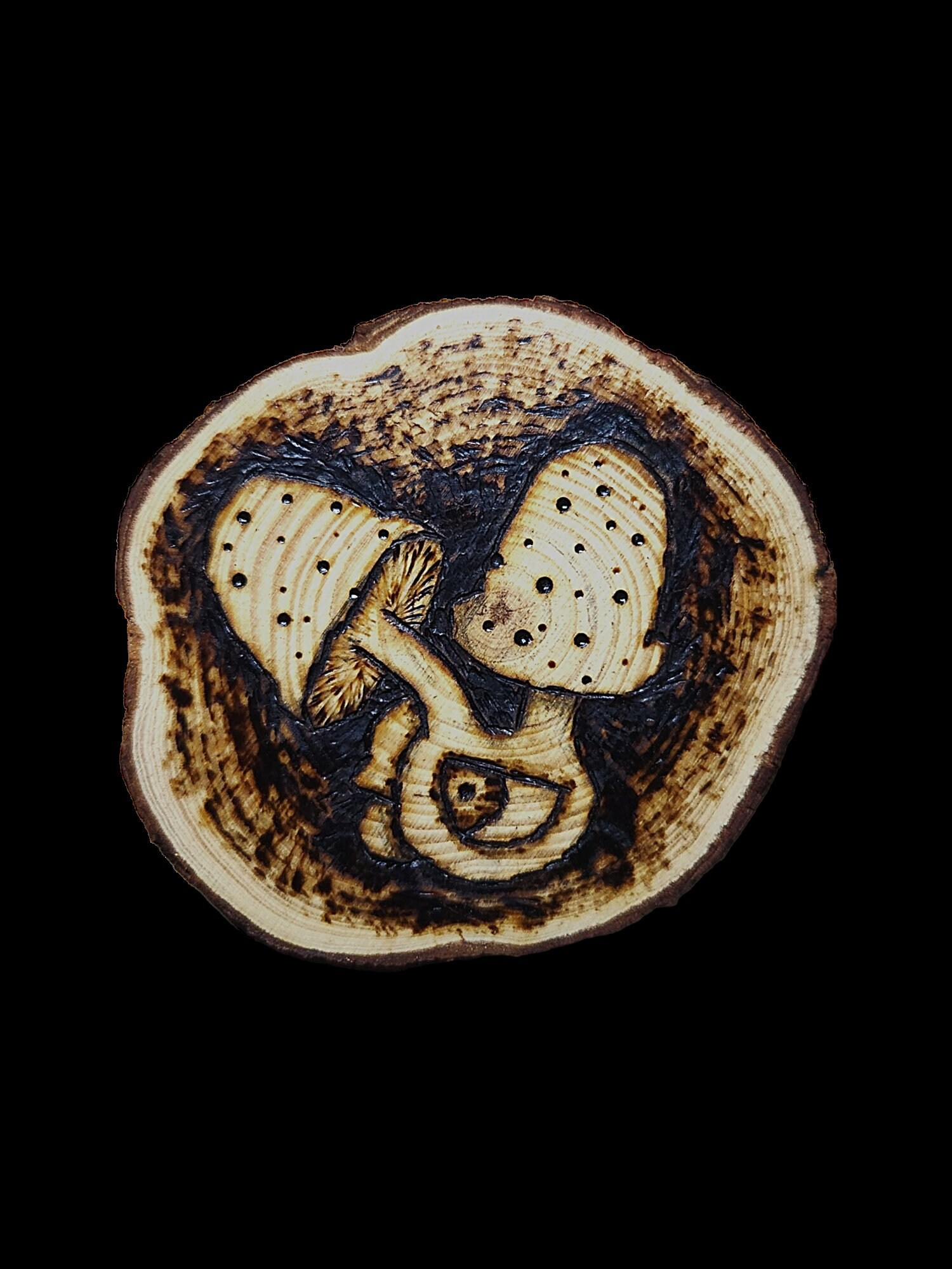 Mini Mushroom Monsters Spooky Pyrography Collection 4 - Etsy