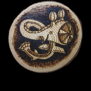 Ocean Monster Pyrography - Sea Worm - Etsy