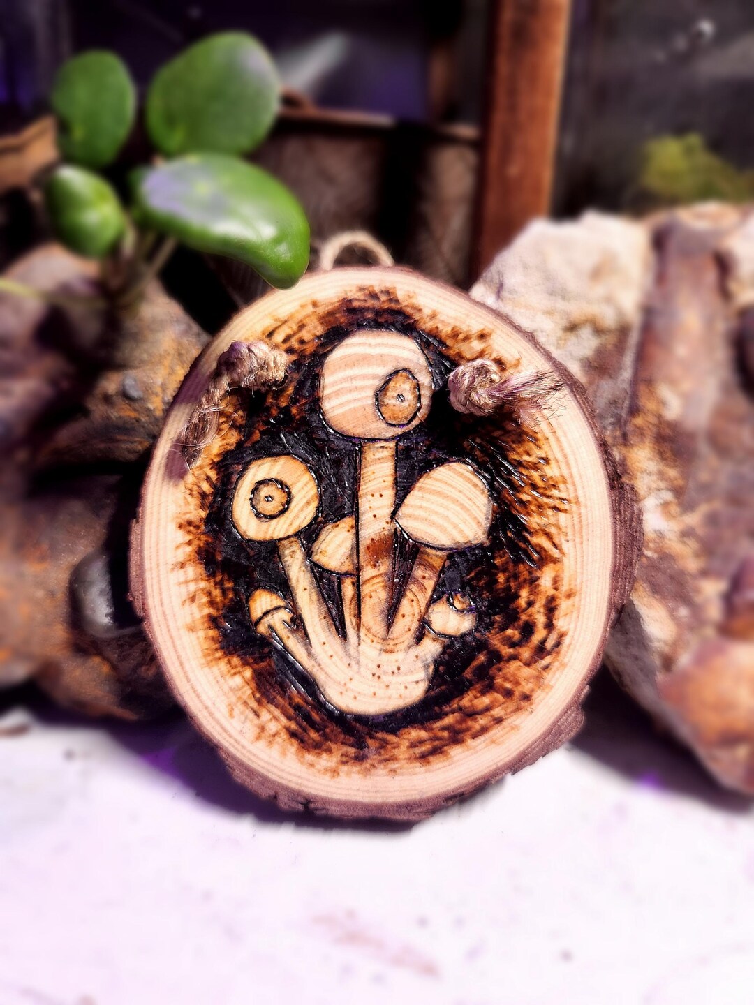 Mini Mushroom Monsters Pyrography - Collection 2 Enoki - Etsy