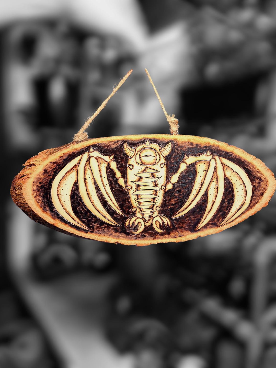 Flying Reaper Bat Woodburning - Reap - Etsy