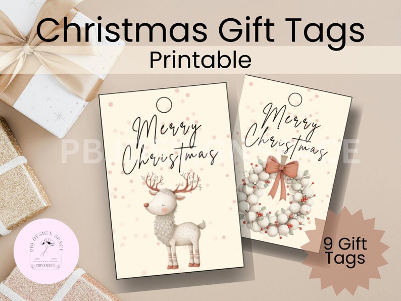 Christmas Gift Tags: White Country Christmas Favor Tags Farmhouse ...