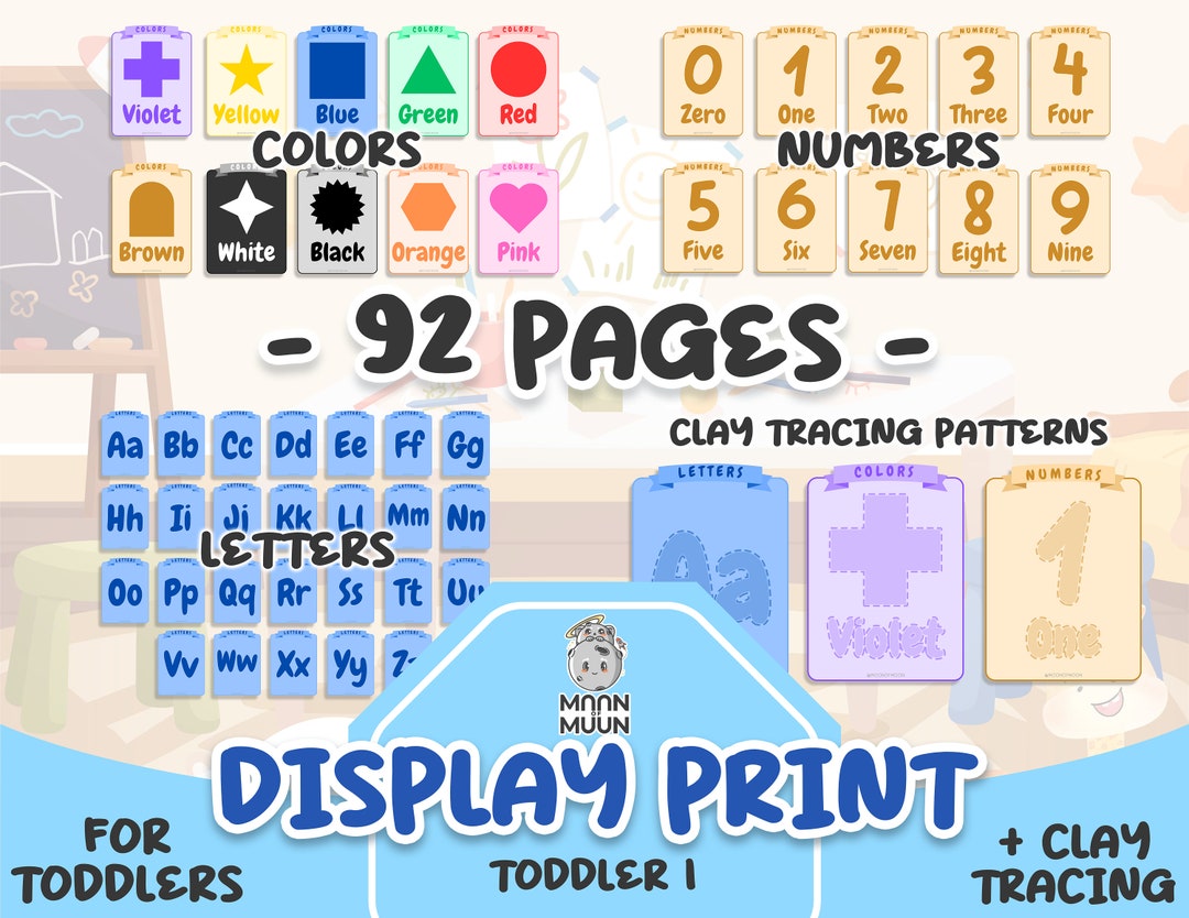 Educational Alphabet, Numbers, and Colors Printable & Clay Tracing Mats ...