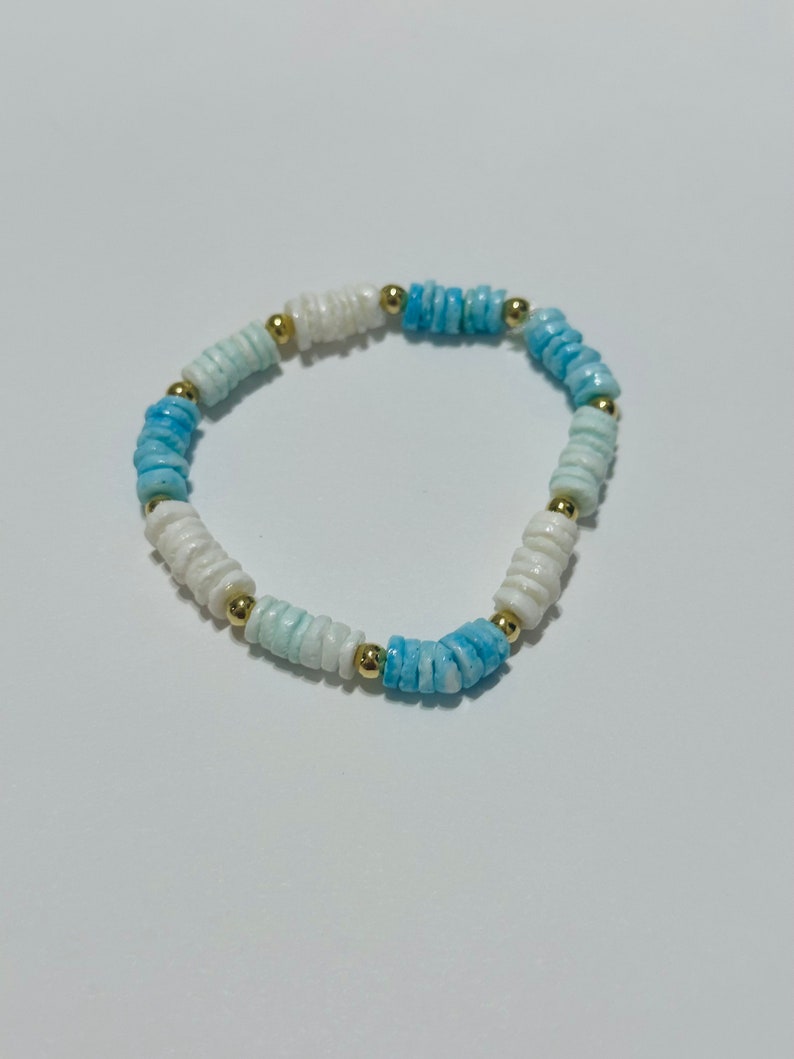 Shell Blue Gradient Bracelet Preppy Summer - Etsy