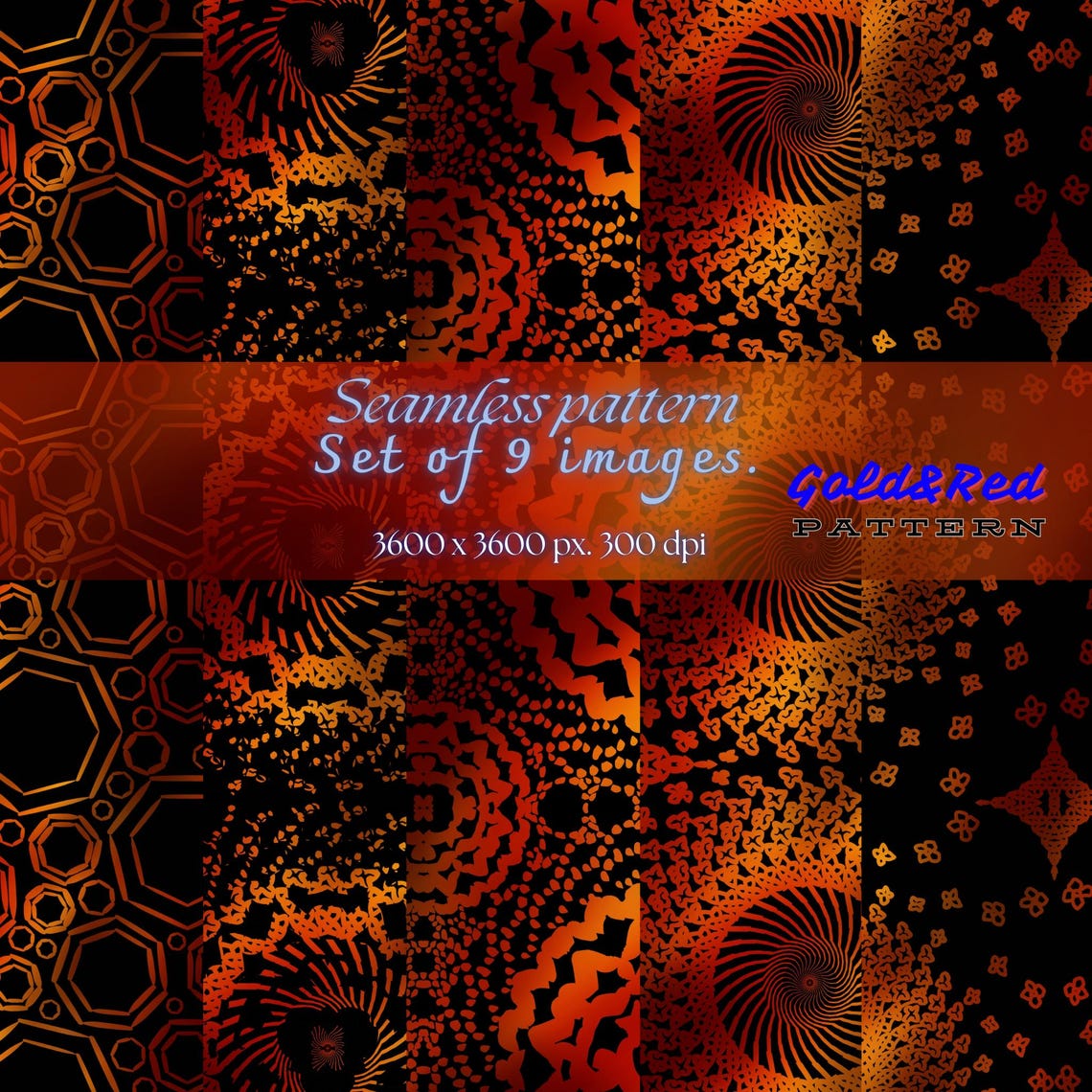 3D Patterns Design. Set of 9 Images, JPG Format. Seamless Patterns. 3D ...