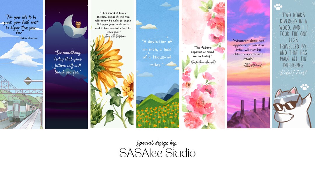 25 Editable Bookmark Templates: Customize Your Design to Perfection - Etsy