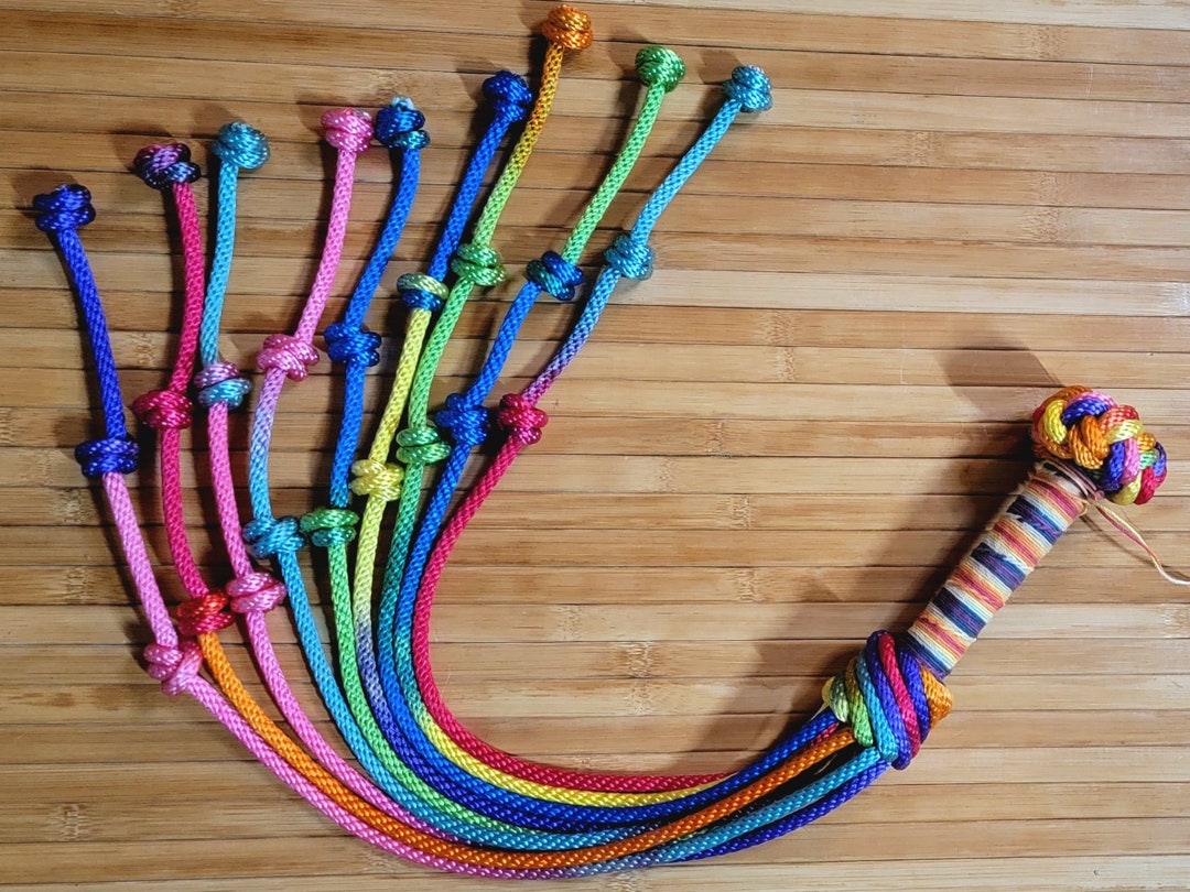 Pride Shibari Cat O' Nine Tails Flogger Hand Made Nylon Rope Sadistic ...