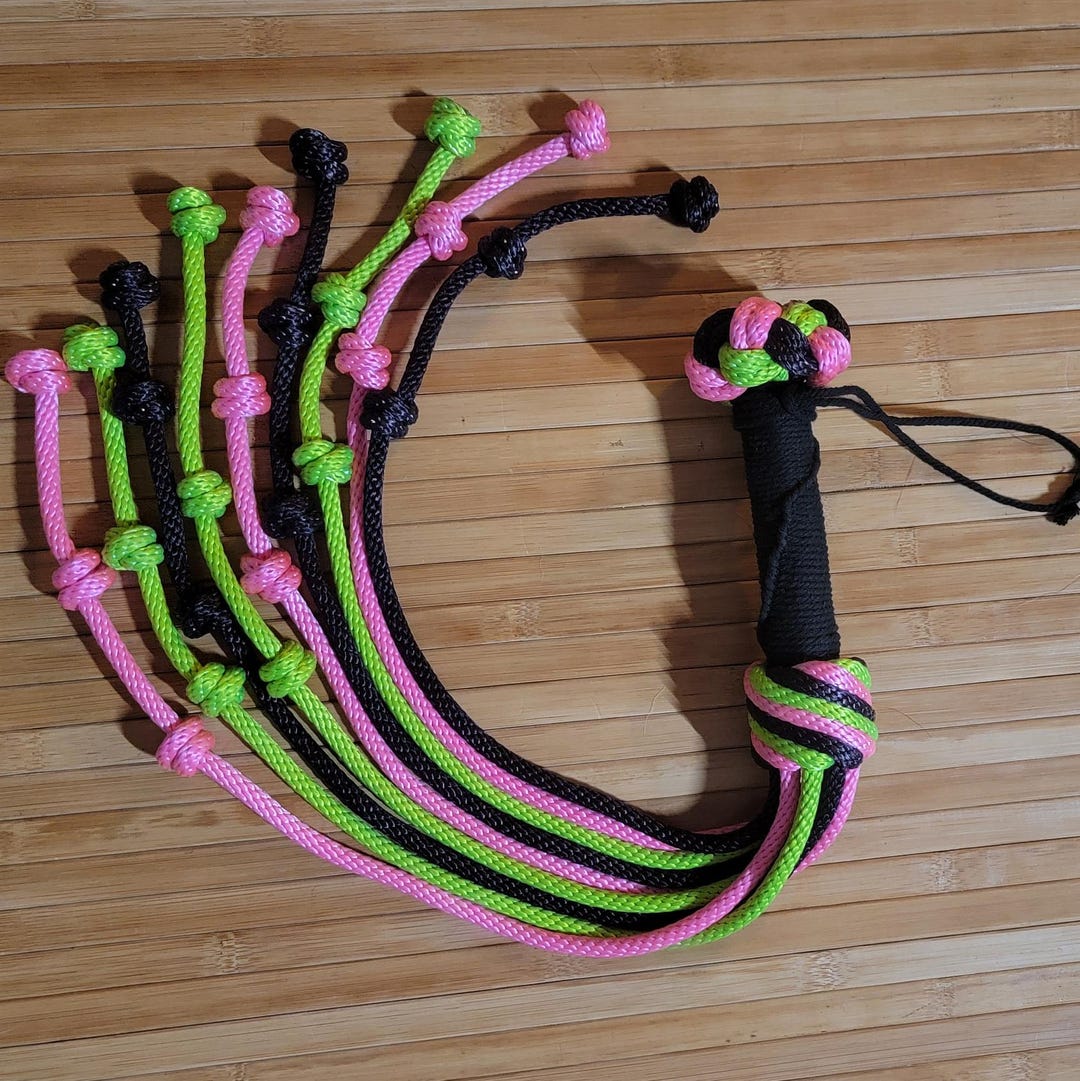 Custom Shibari Cat O' Nine Tails Flogger Hand Made Nylon Rope Sadistic ...