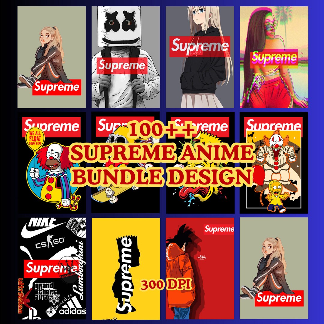100++ SUPREME Anime Graphics DESIGN L PNG L Print on Demand L Printify ...