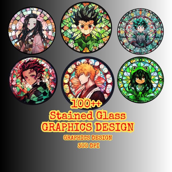 Anime Stained Glass - Etsy