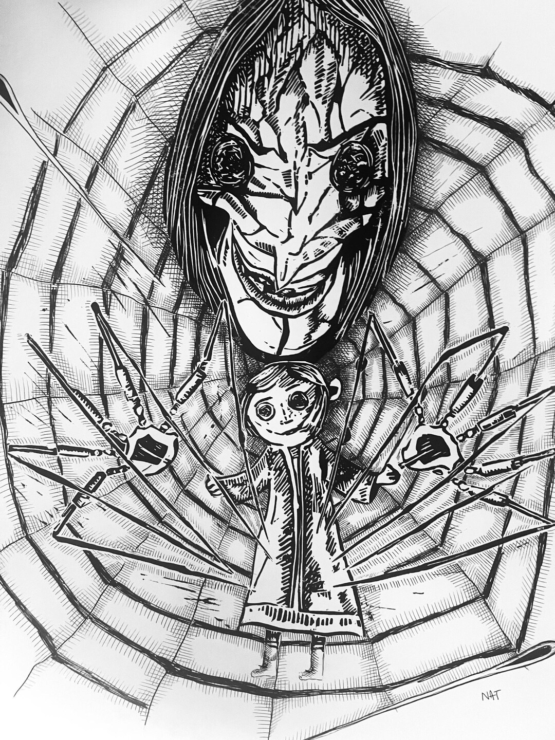 The Beldam (coraline) Drawing Print - Etsy